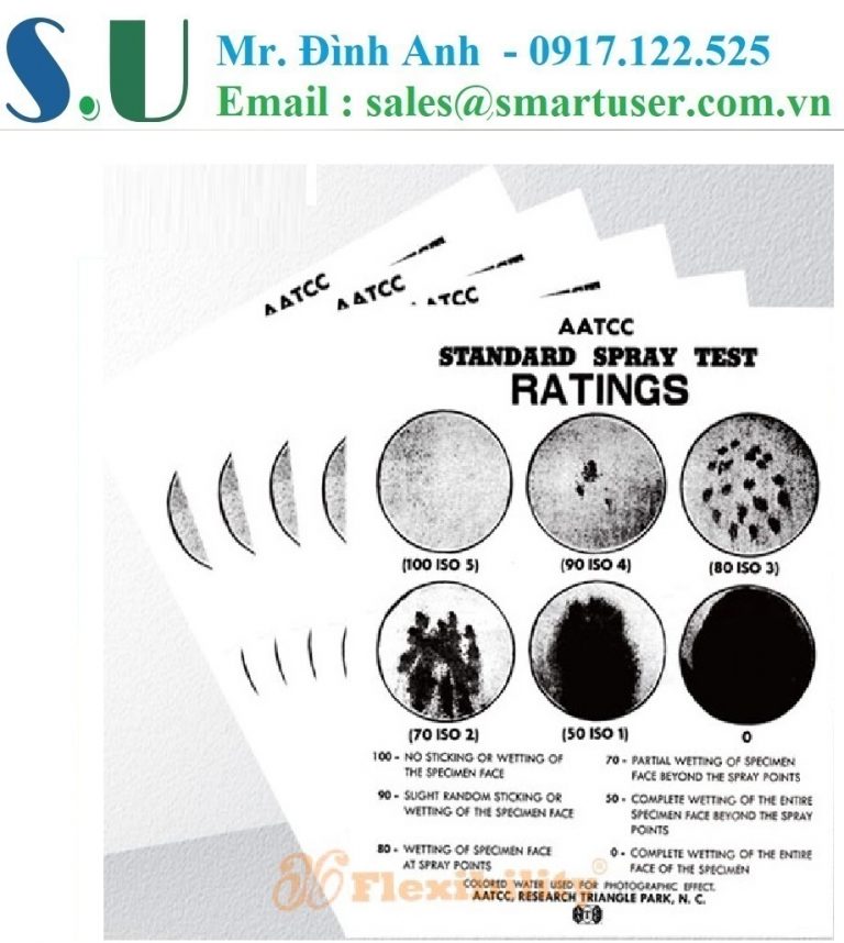 Bảng đánh giá độ thấm của vải theo tiêu chuẩn AATCC Spray test rating ...